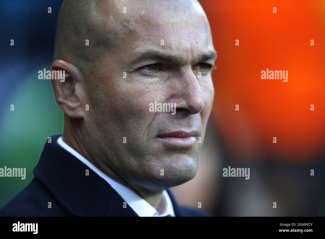 Zinedine Zidane, manager of Real Madrid during the UEFA Champions ...