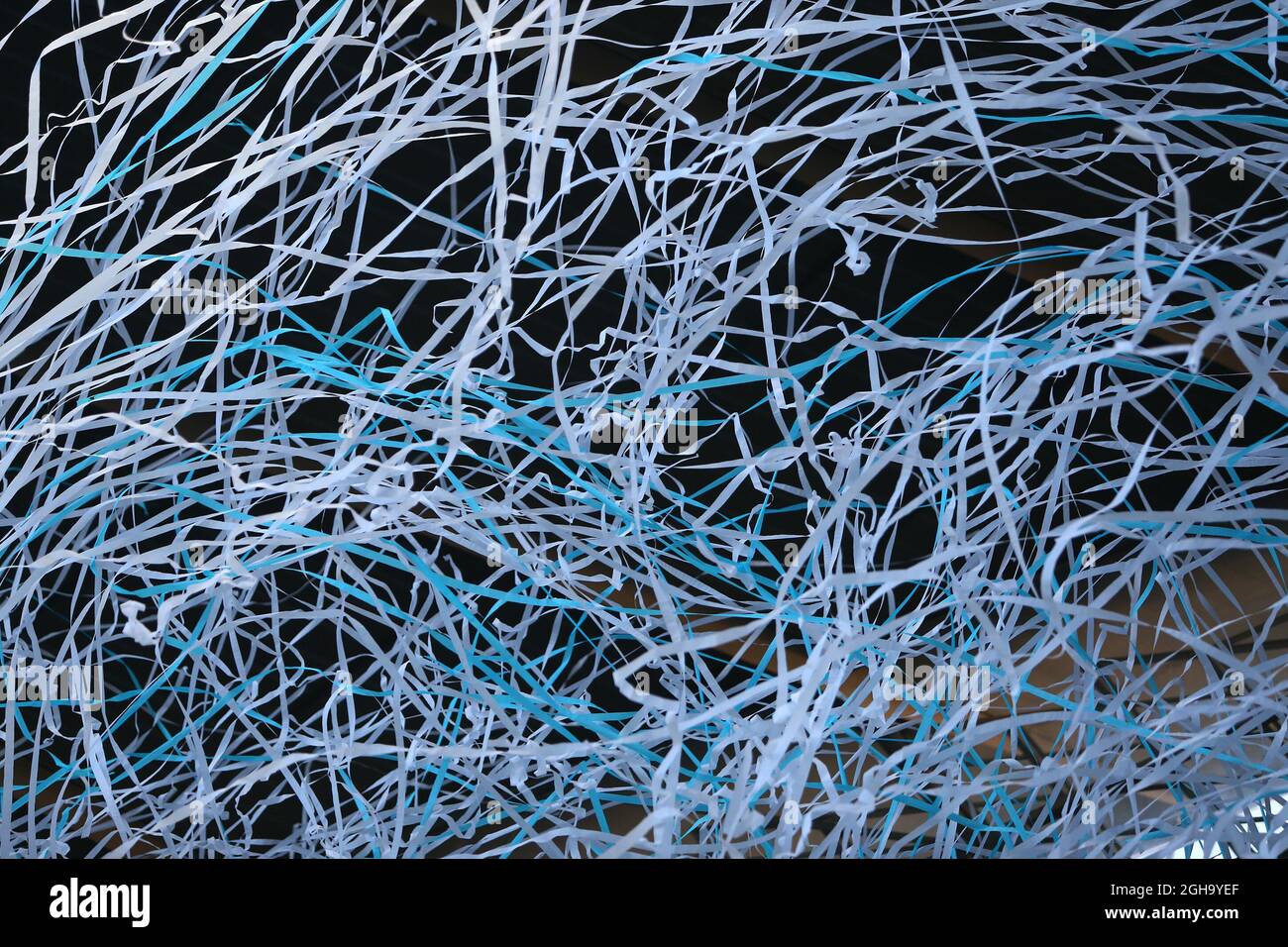Streamers fly through the air during the UEFA Champions League Semi ...