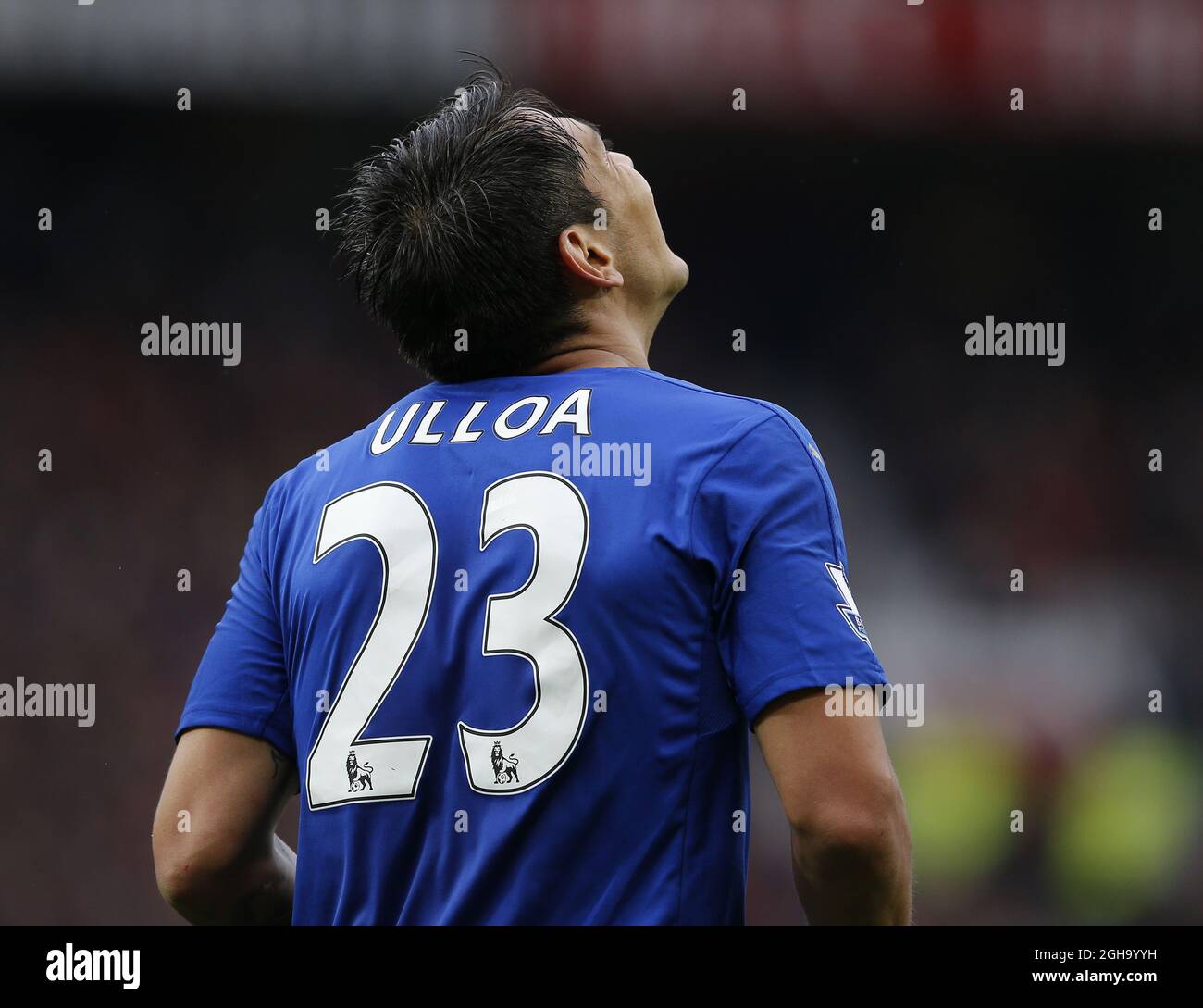 Leonardo Ulloa of Leicester City during the Barclays Premier League ...
