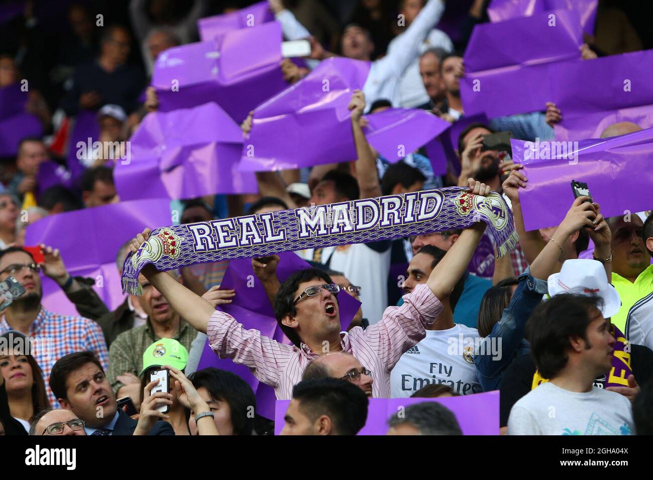 Real Madrid fans during the UEFA Champions League Semi Final 2nd leg ...