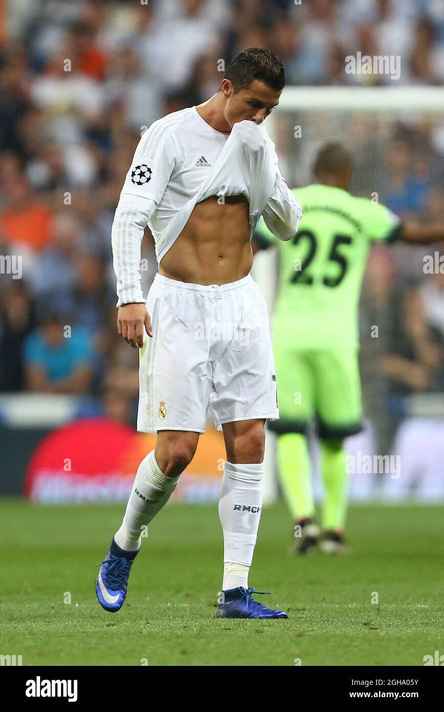 Cristiano Ronaldo of Real Madrid dejected during the UEFA Champions ...