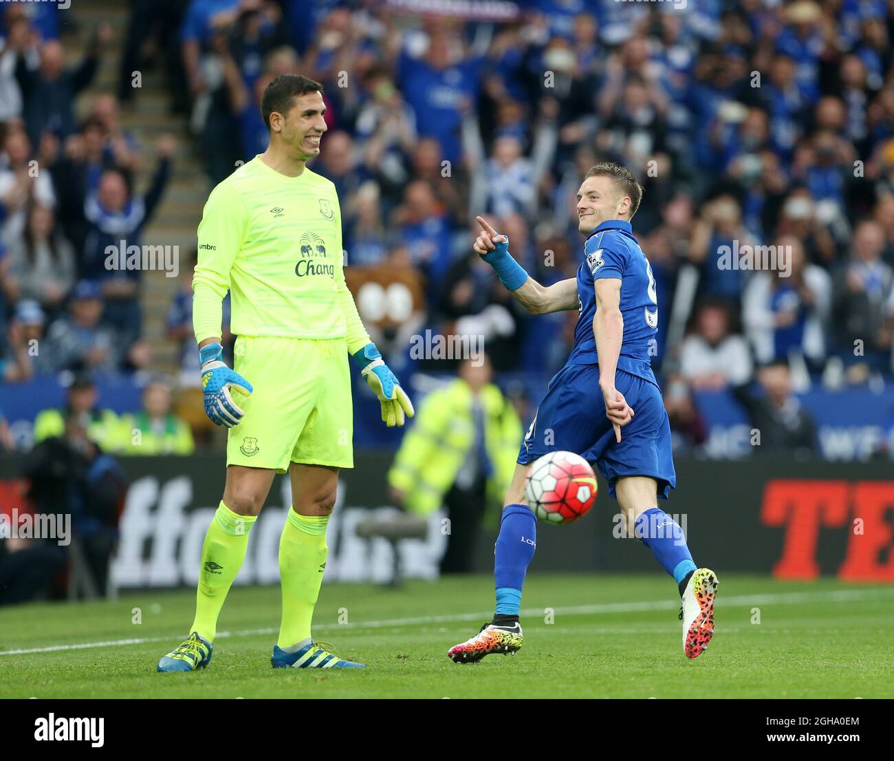 Vardy goal king power stadium hi-res stock photography and images - Alamy