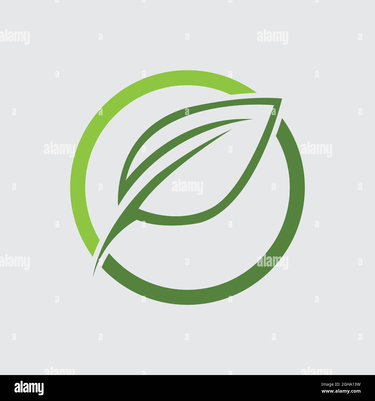 Green Leaf eco organik Logo desain template vektor Stock Vector Image ...