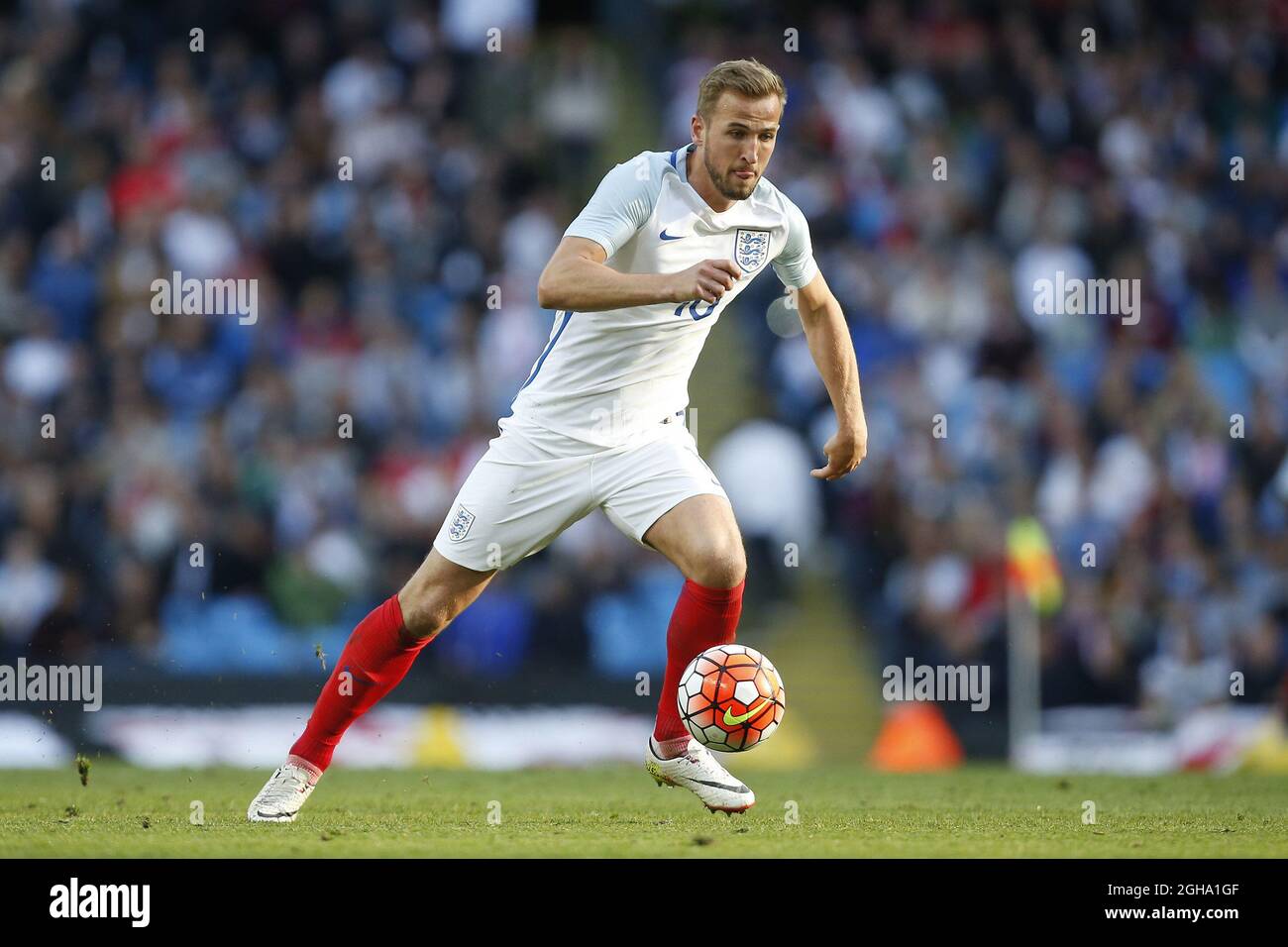 Harry Kane of England during the international friendly match at the Etihad Stadium. Photo ...