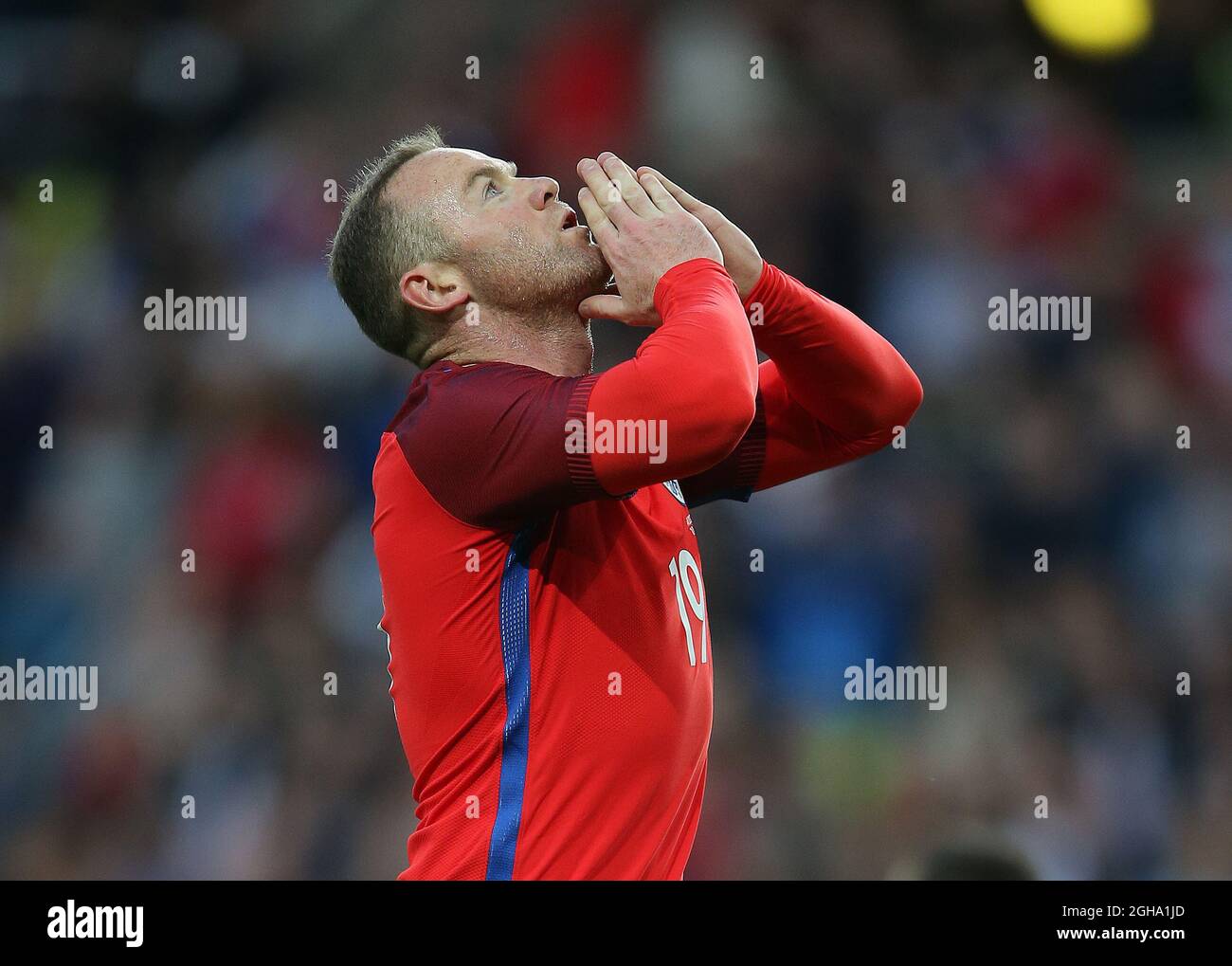 Wayne Rooney of England celebrates scoring the second goal during the ...