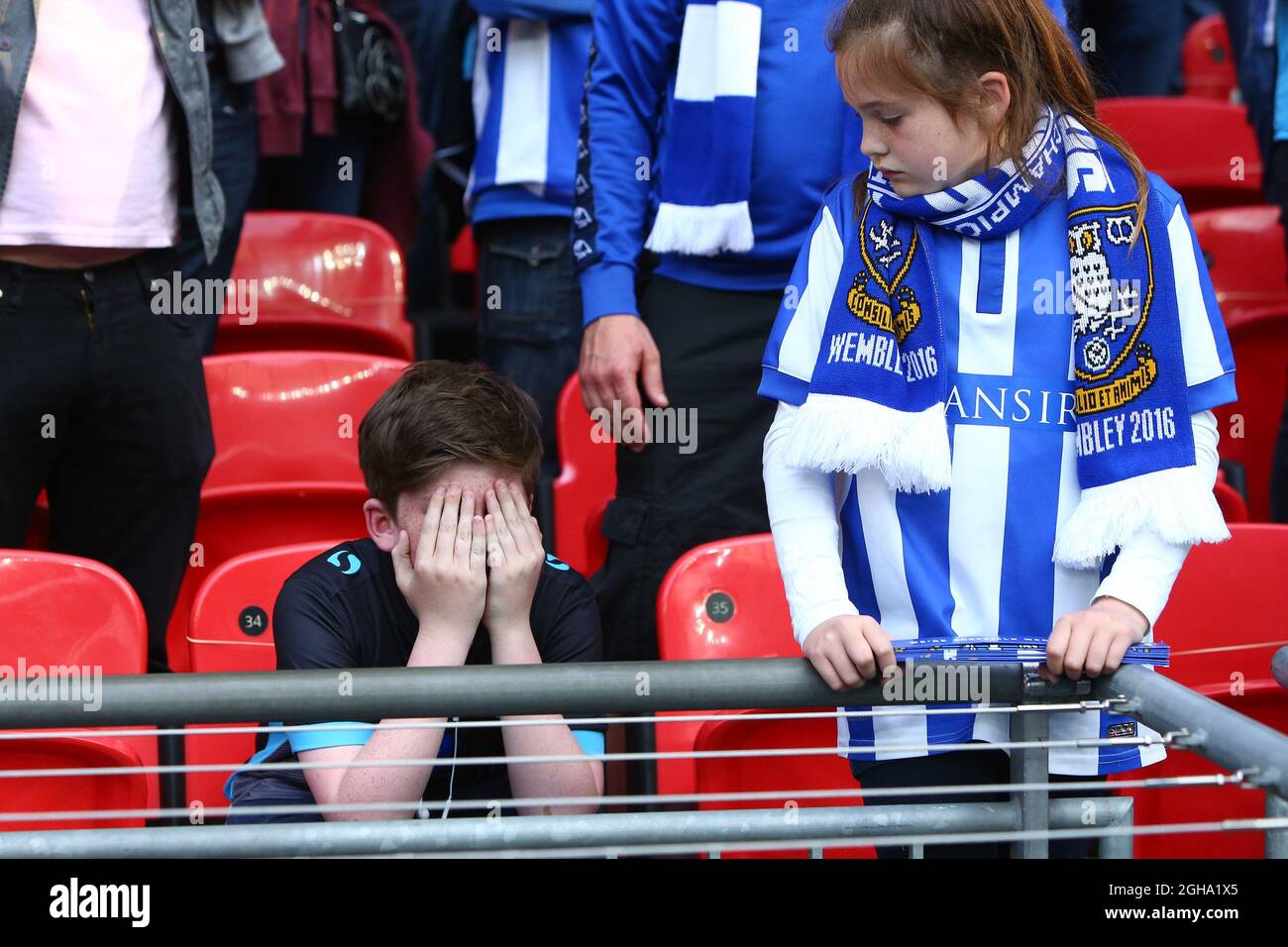 Dejected Wednesday fans during the Skybet Championship Play Off Final ...