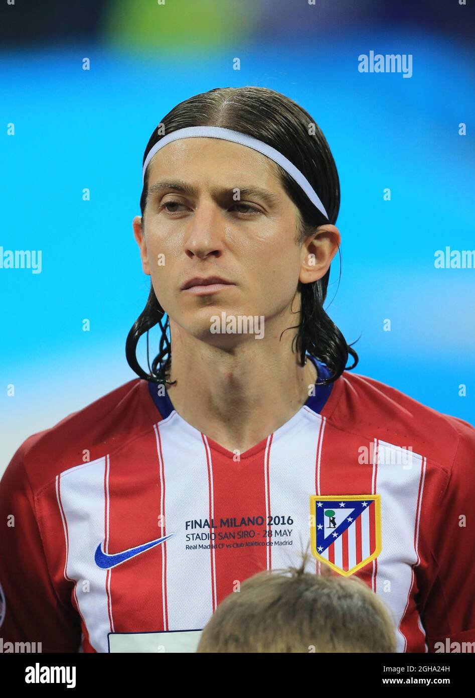 Atletico Madrid's Filipe Luis looks on during the UEFA Champions League ...