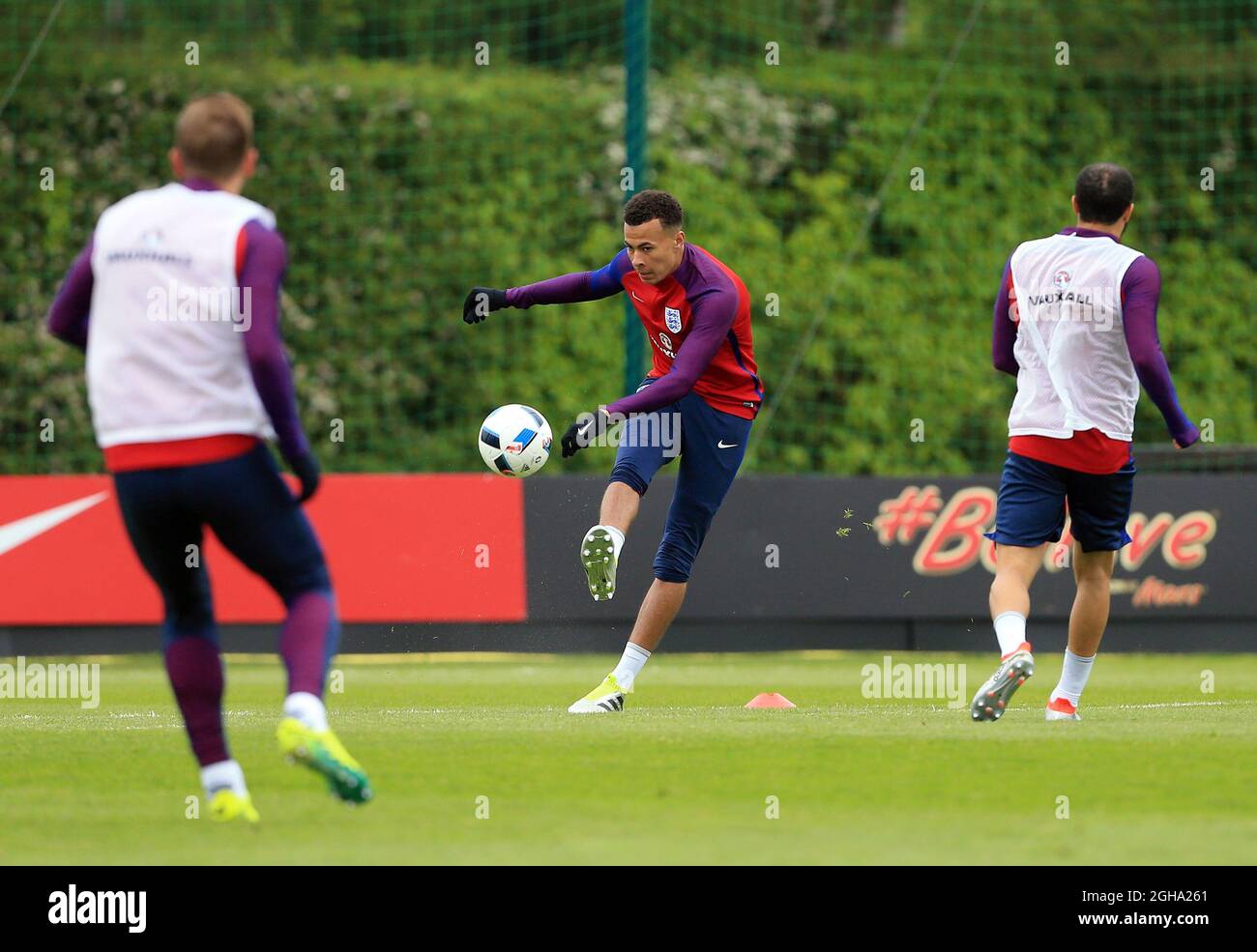 England's Dele Alli in action during training at Watford FC Training ...