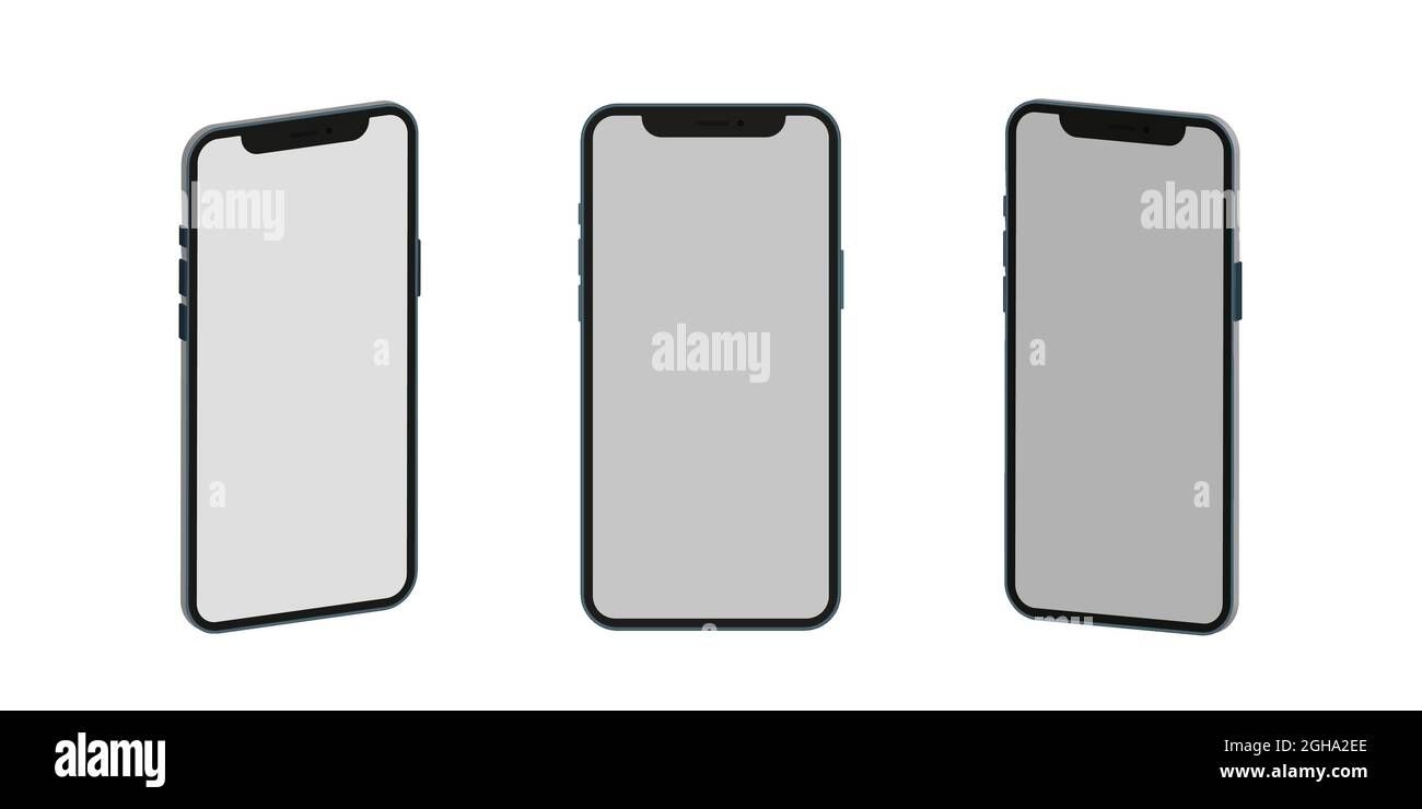 Realistic models smartphone with transparent screens Stock Vector Image ...