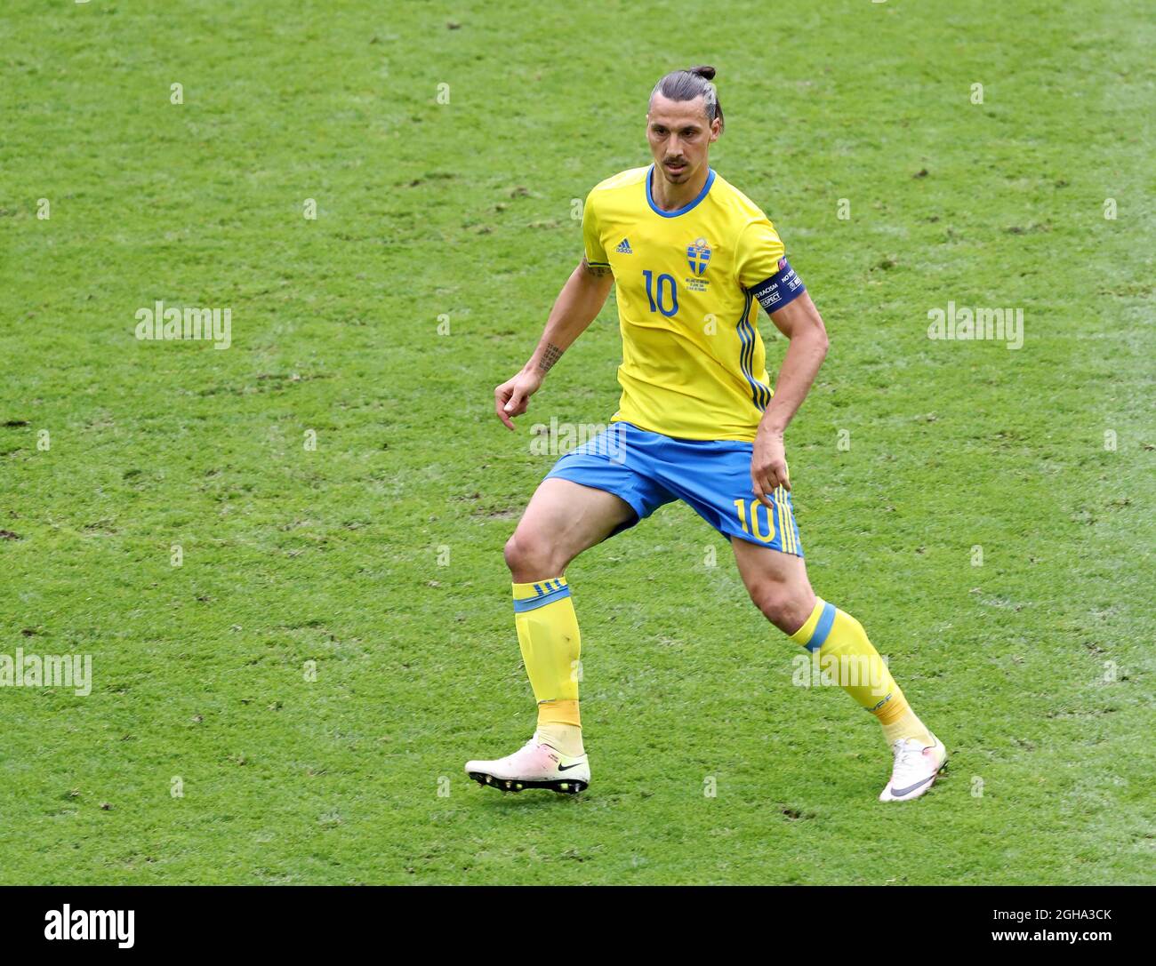Sweden's Zlatan Ibrahimovic in action during the UEFA European ...
