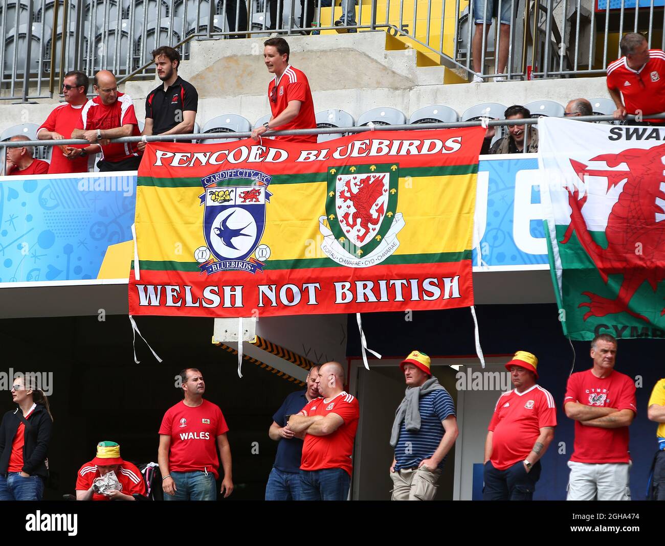 Welsh fans before the UEFA European Championship 2016 match at the ...