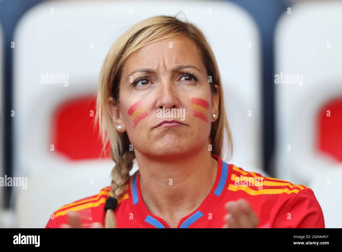 A Spain fan during the UEFA European Championship 2016 match at the ...