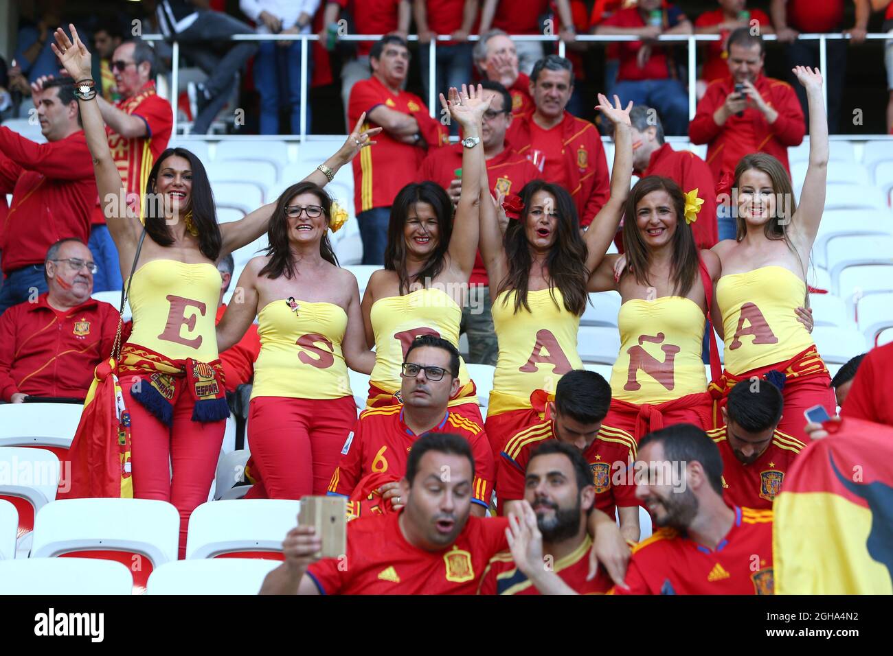 Spain fans during the UEFA European Championship 2016 match at the ...
