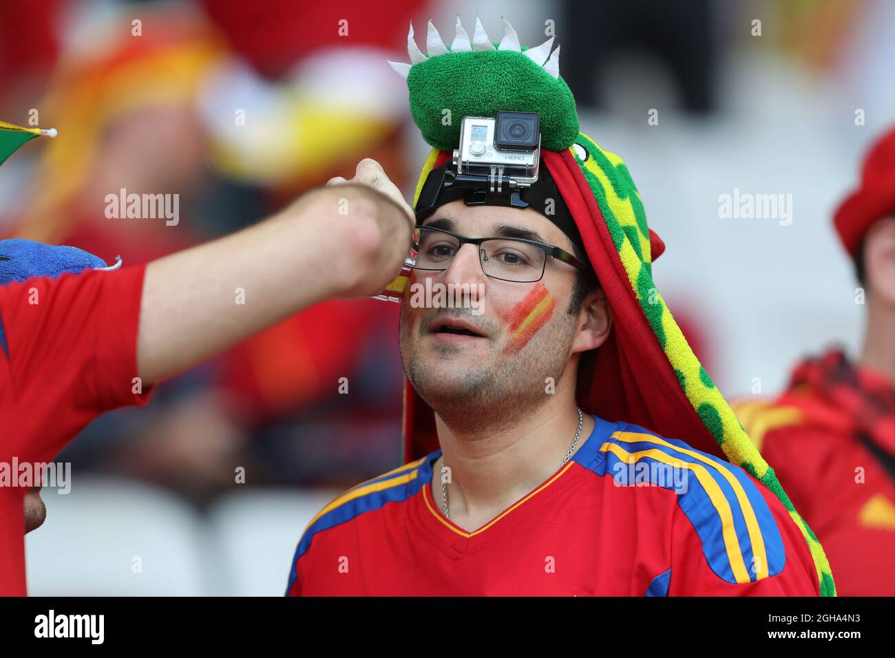 A Spain fan during the UEFA European Championship 2016 match at the ...