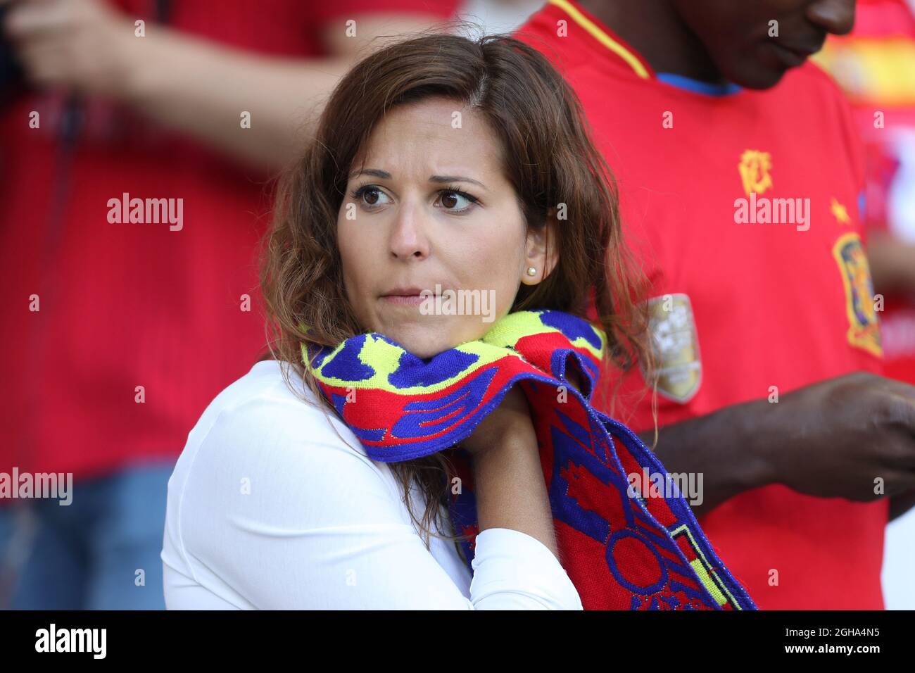 A Spain fan during the UEFA European Championship 2016 match at the ...