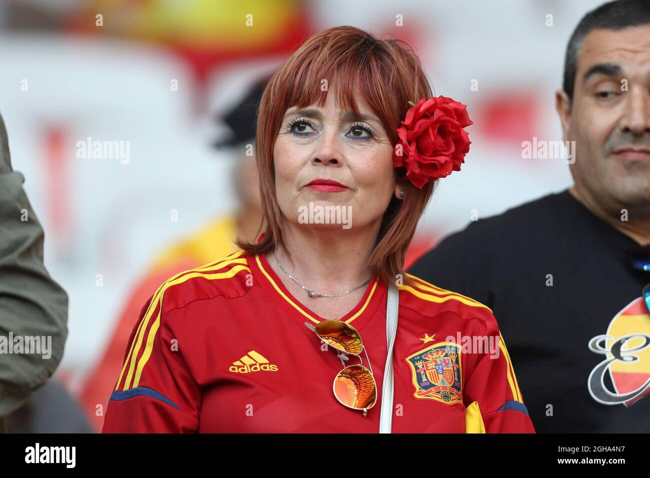A Spain fan during the UEFA European Championship 2016 match at the ...