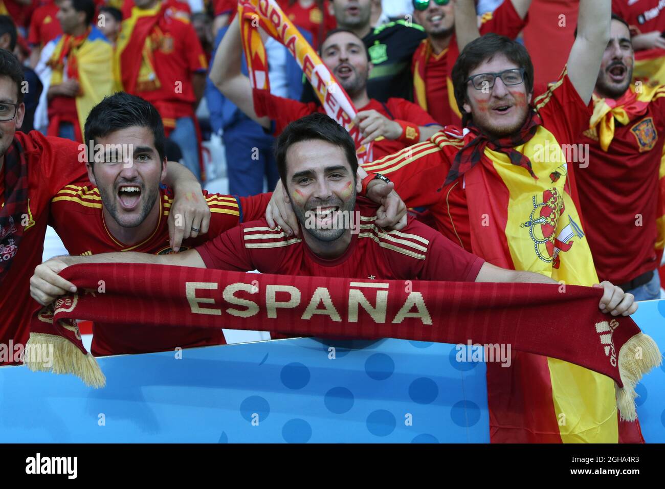 Spain fans during the UEFA European Championship 2016 match at the ...