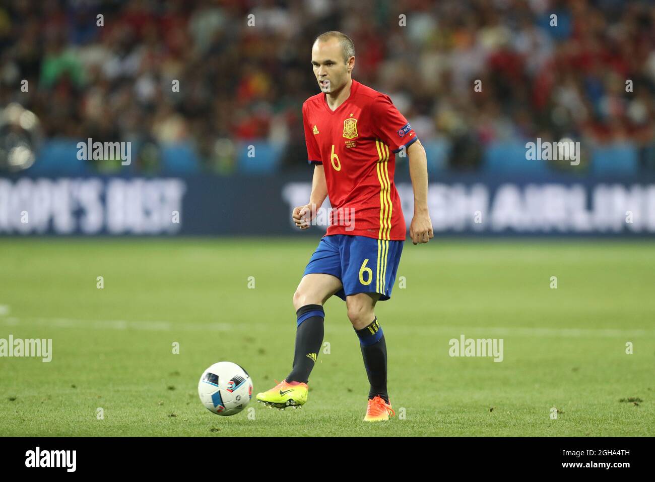 Andres Iniesta of Spain during the UEFA European Championship 2016 ...