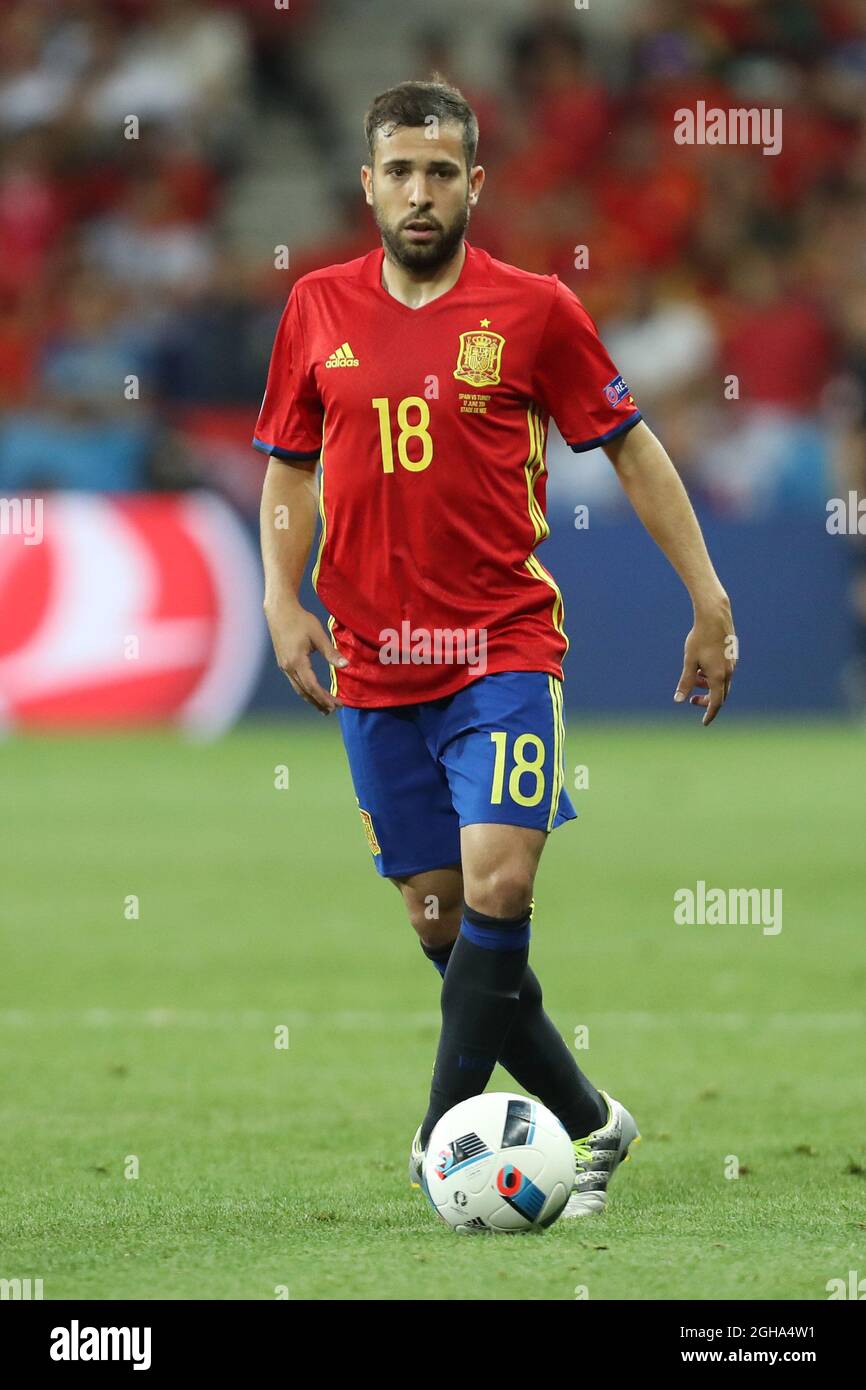 Jordi Alba of Spain during the UEFA European Championship 2016 match at ...