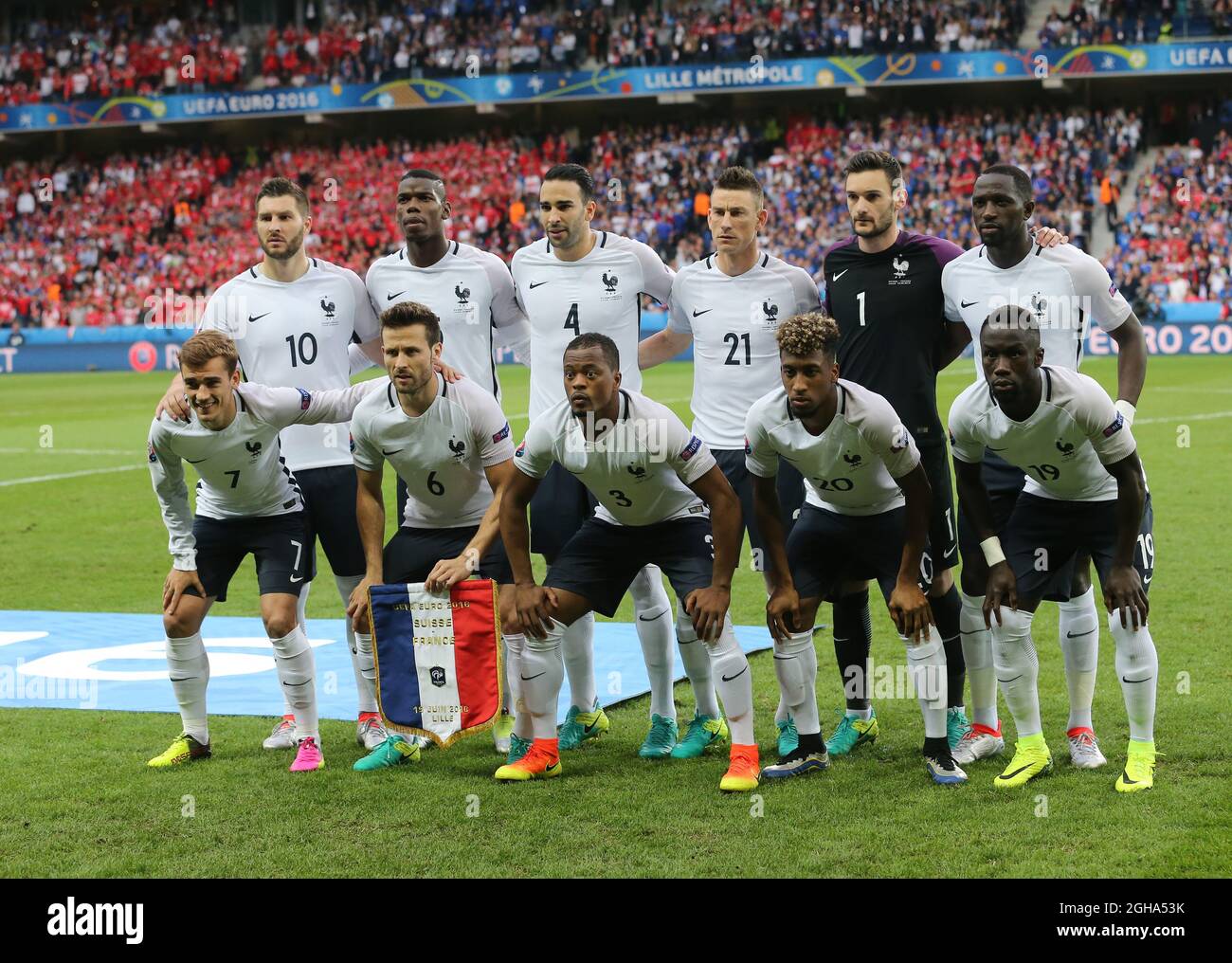 France's team group during the UEFA European Championship 2016 match at ...