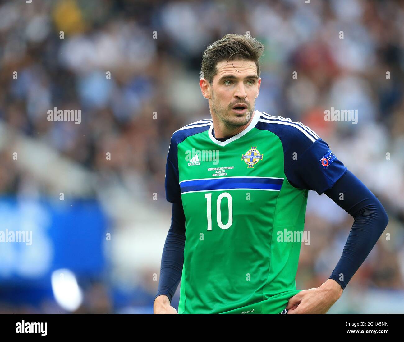 Northern Ireland's Kyle Lafferty in action during the UEFA European ...