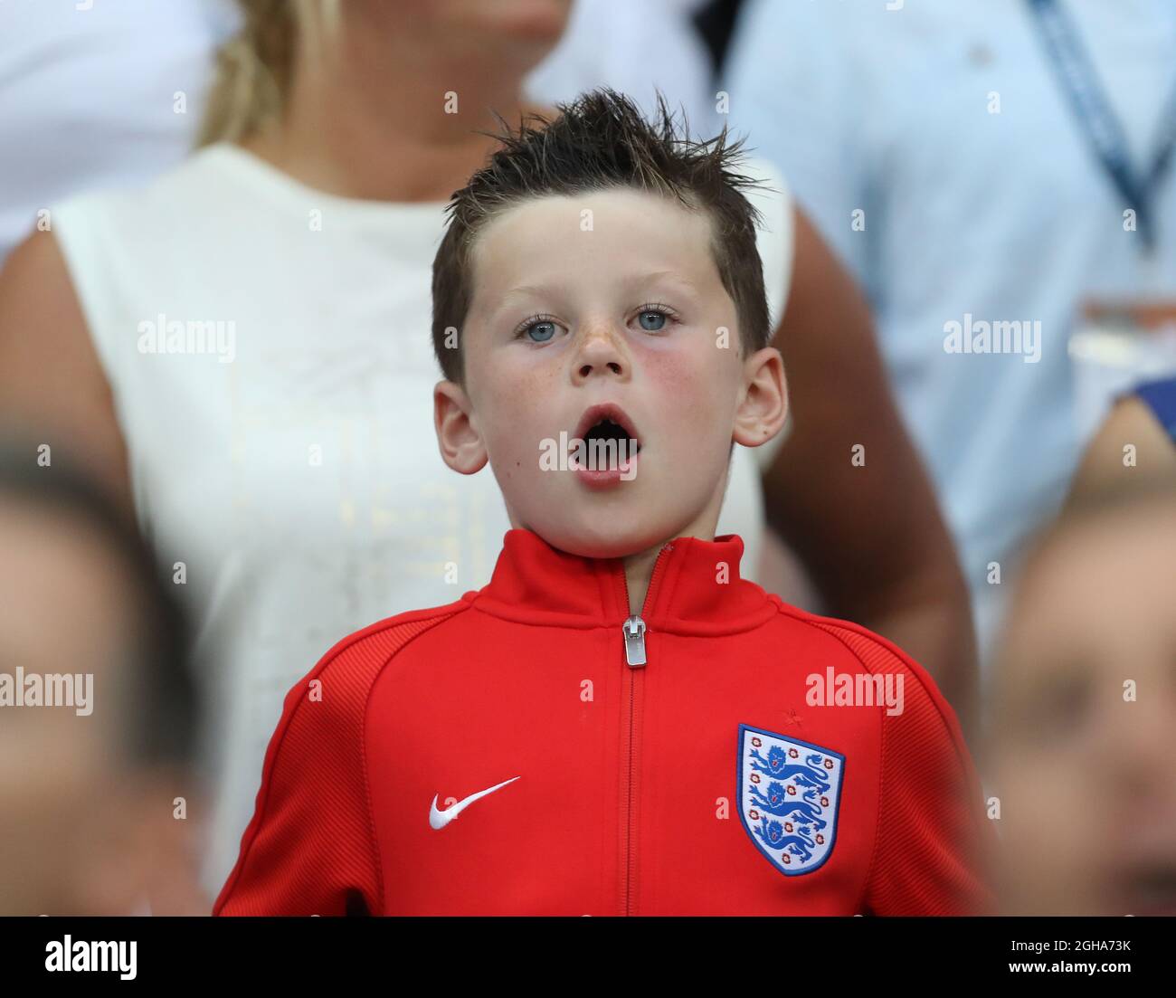 Kai Rooney son of Wayne Rooney during the UEFA European Championship ...