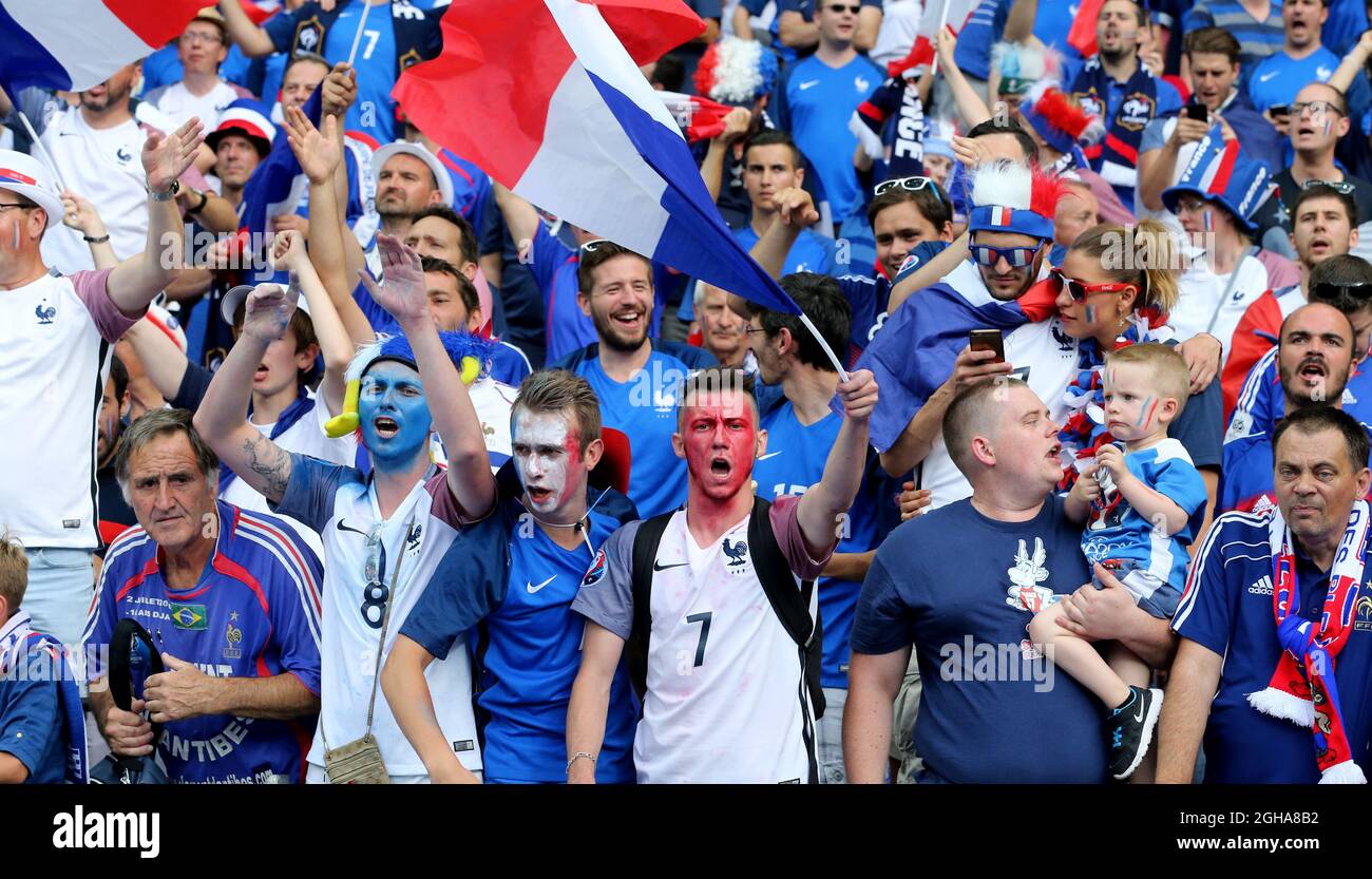 French fans during the UEFA European Championship 2016 final match at ...