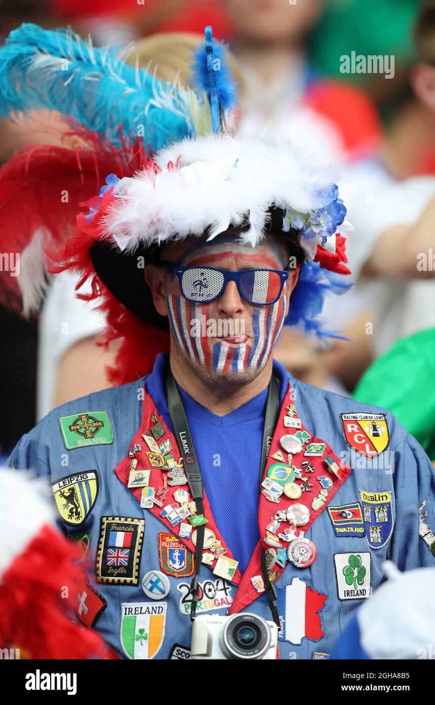 French fan during the UEFA European Championship 2016 final match at ...