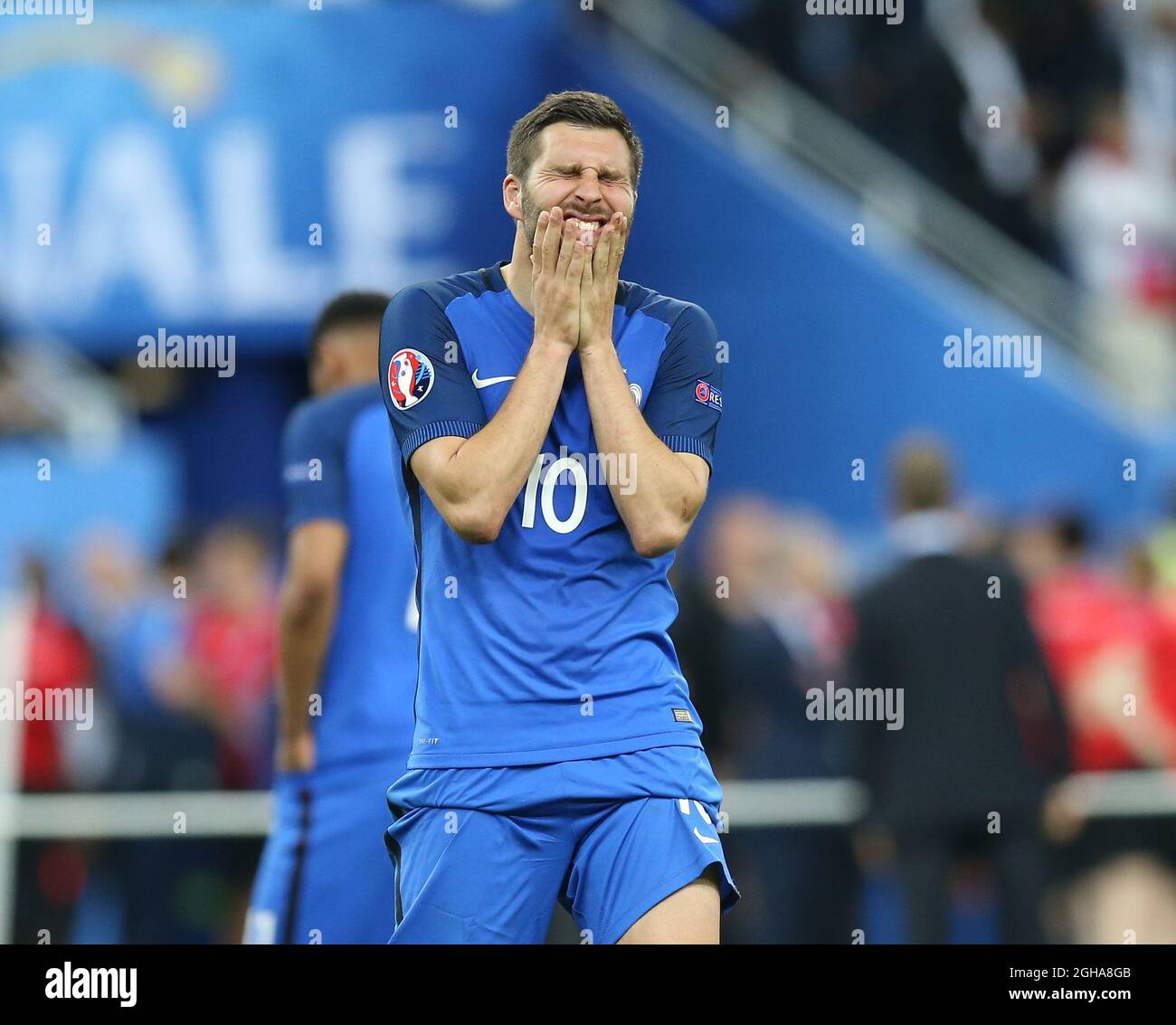 Andre Pierre Gignac of France dejected during the UEFA European ...