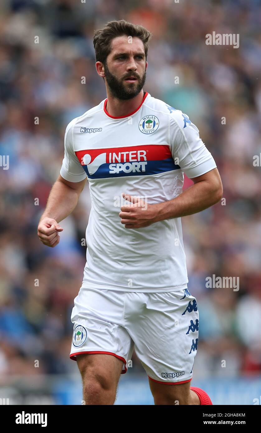 Will Grigg of Wigan Athletic during the pre season friendly at the DW ...
