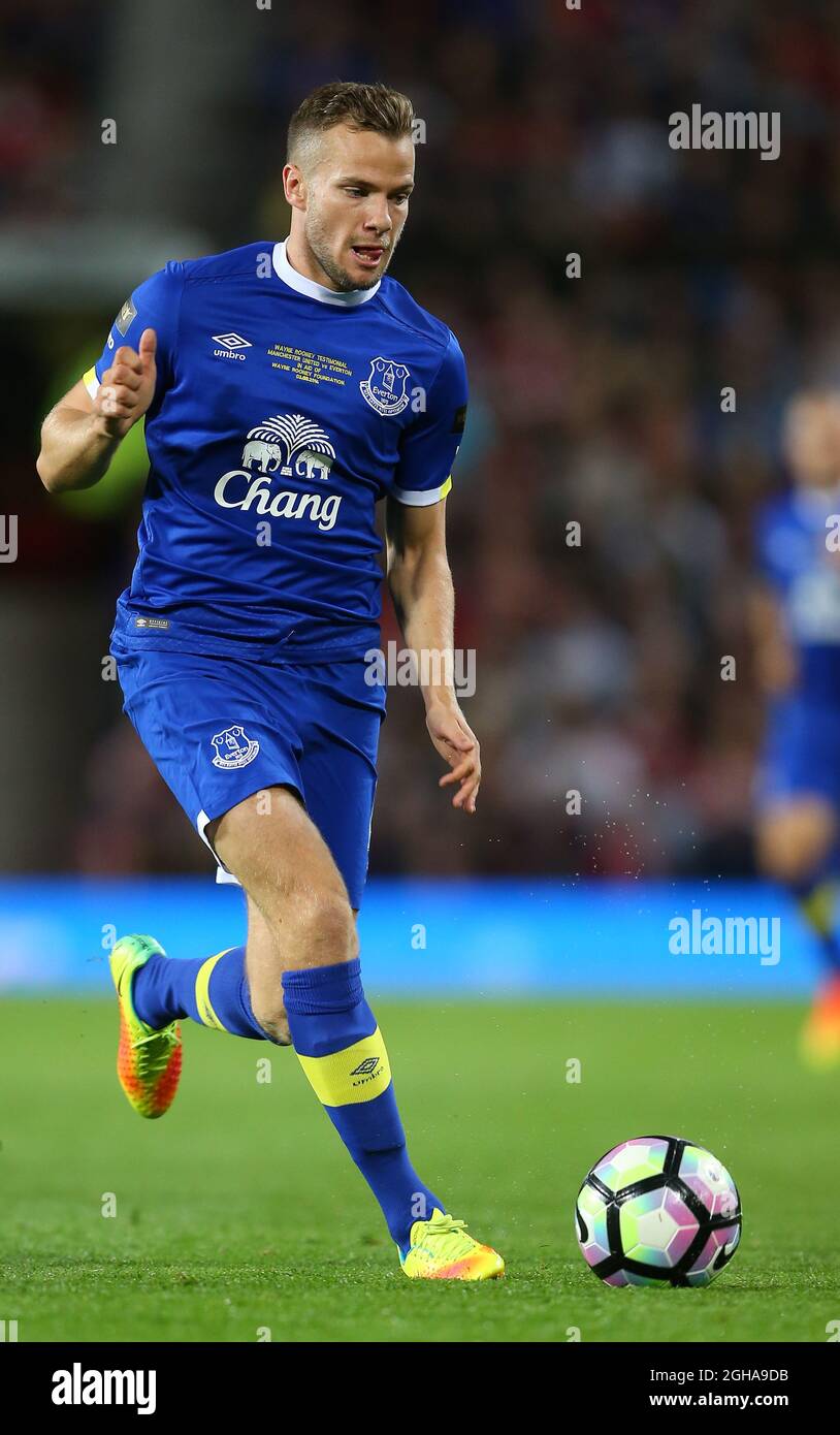 Tom Cleverley of Everton during the Wayne Rooney testimonial match at ...