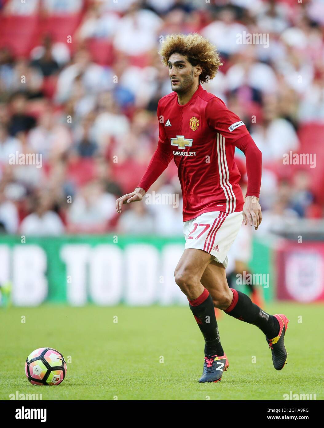 Manchester United's Marouane Fellaini in action during the FA Community ...
