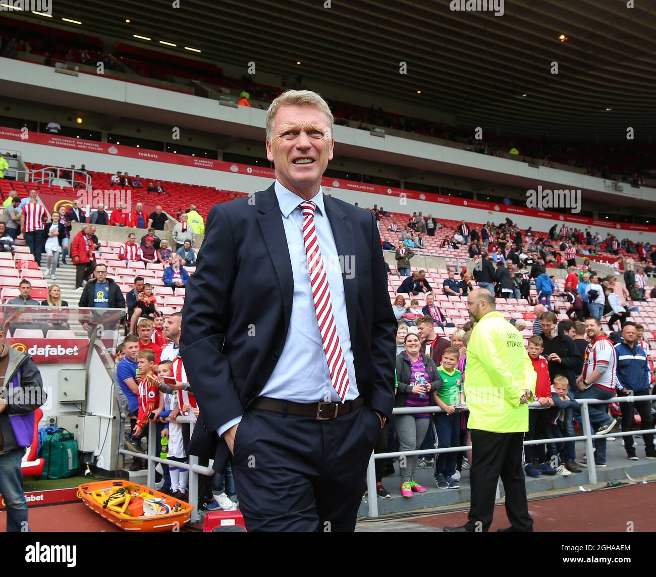 David Moyes manager of Sunderland during the Premier League match at ...
