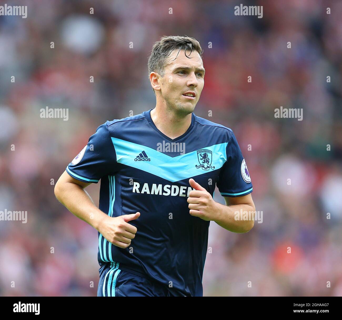 Stewart Downing of Middlesbrough during the Premier League match at the ...