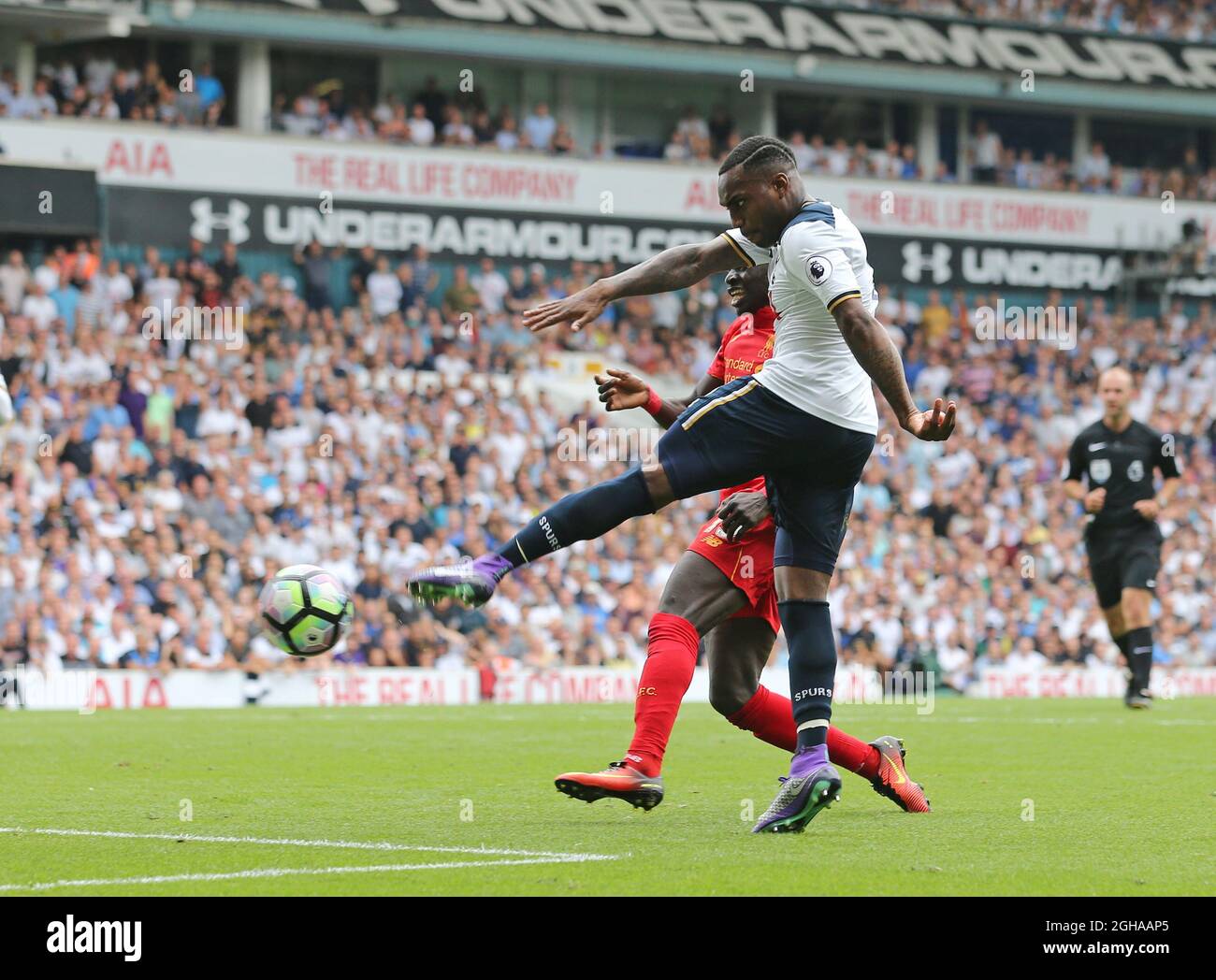 Tottenham's Danny Rose scoring his sides opening goal during the ...