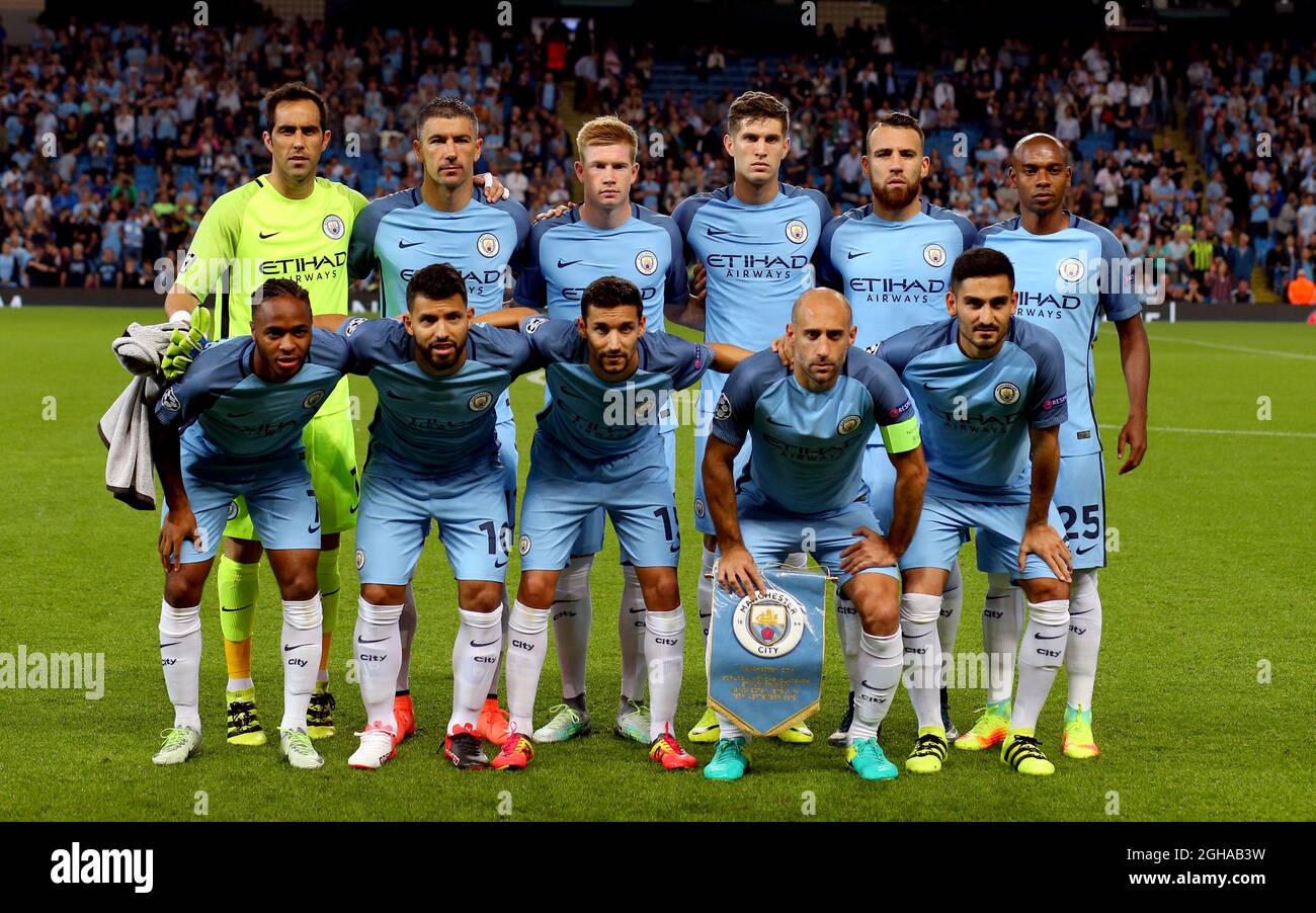 Manchester City team group during the UEFA Champions League Group C ...