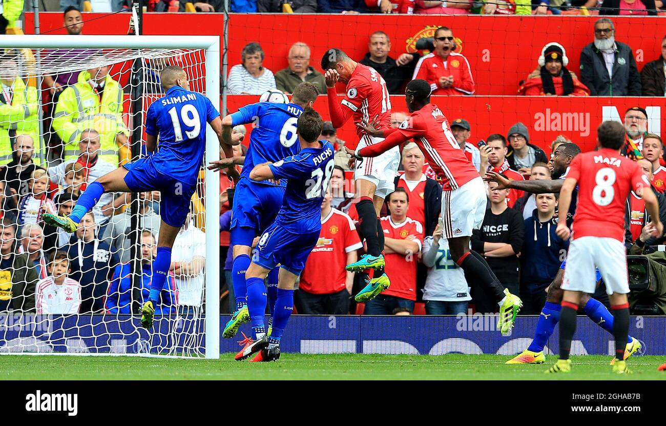 Chris Smalling of Manchester United scores his sides first goal during ...