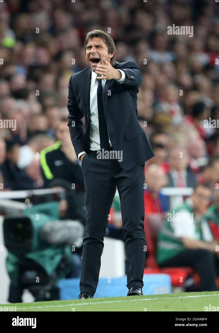 Chelsea's Antonio Conte in action during the Premier League match at ...