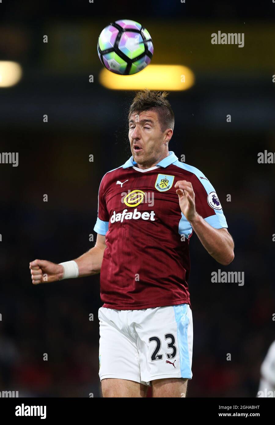 Stephen Ward of Burnley during the Premier League match at Turf Moor ...