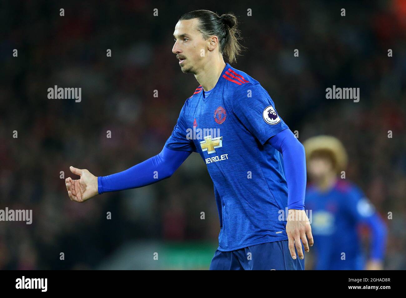 Zlatan Ibrahimovic of Manchester United during the Premier League match ...