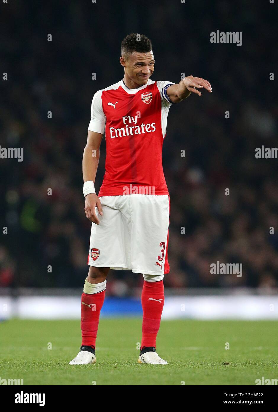 Arsenal's Kieran Gibbs in action during the EFL Cup match at the ...