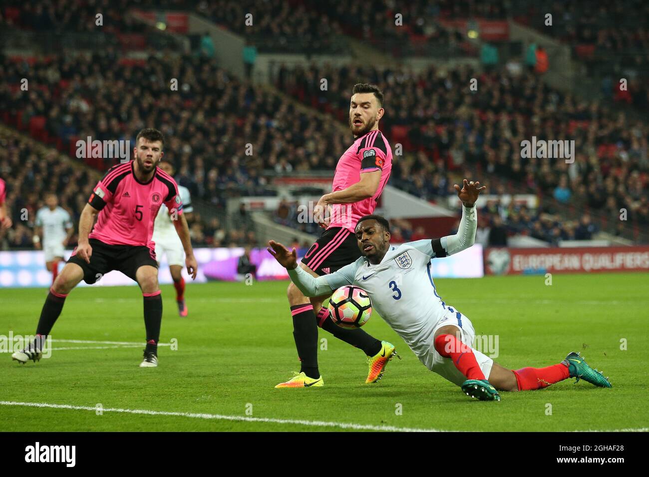 Danny Rose of England goes down in the box after he was clipped by ...