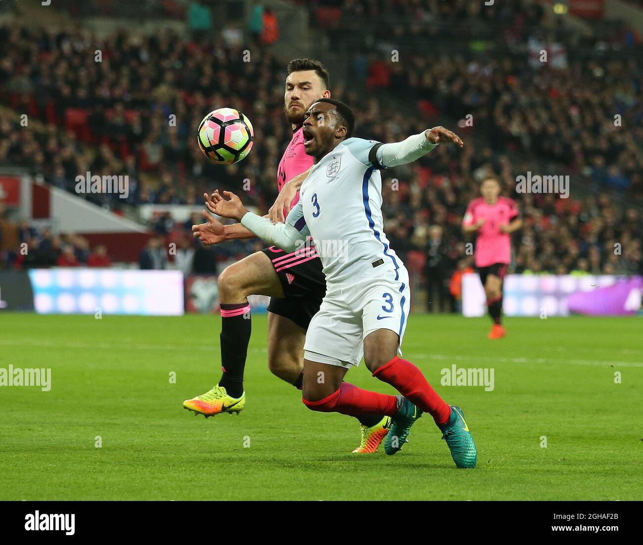 Danny Rose of England goes down in the box after he was clipped by ...