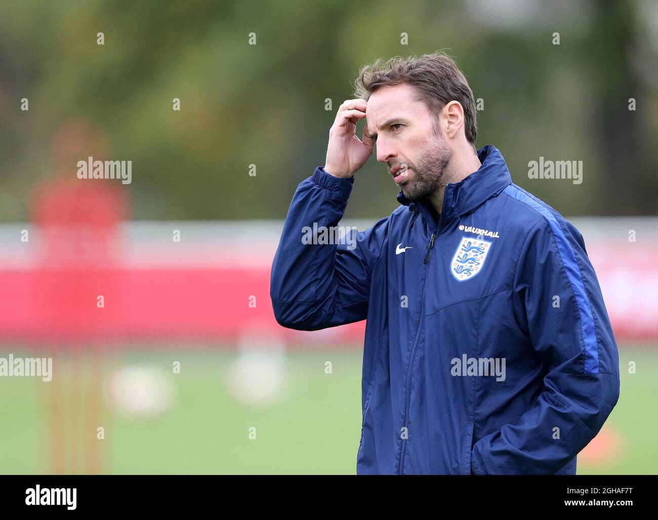 England's Gareth Southgate looks on during at Tottenham Hotspur ...