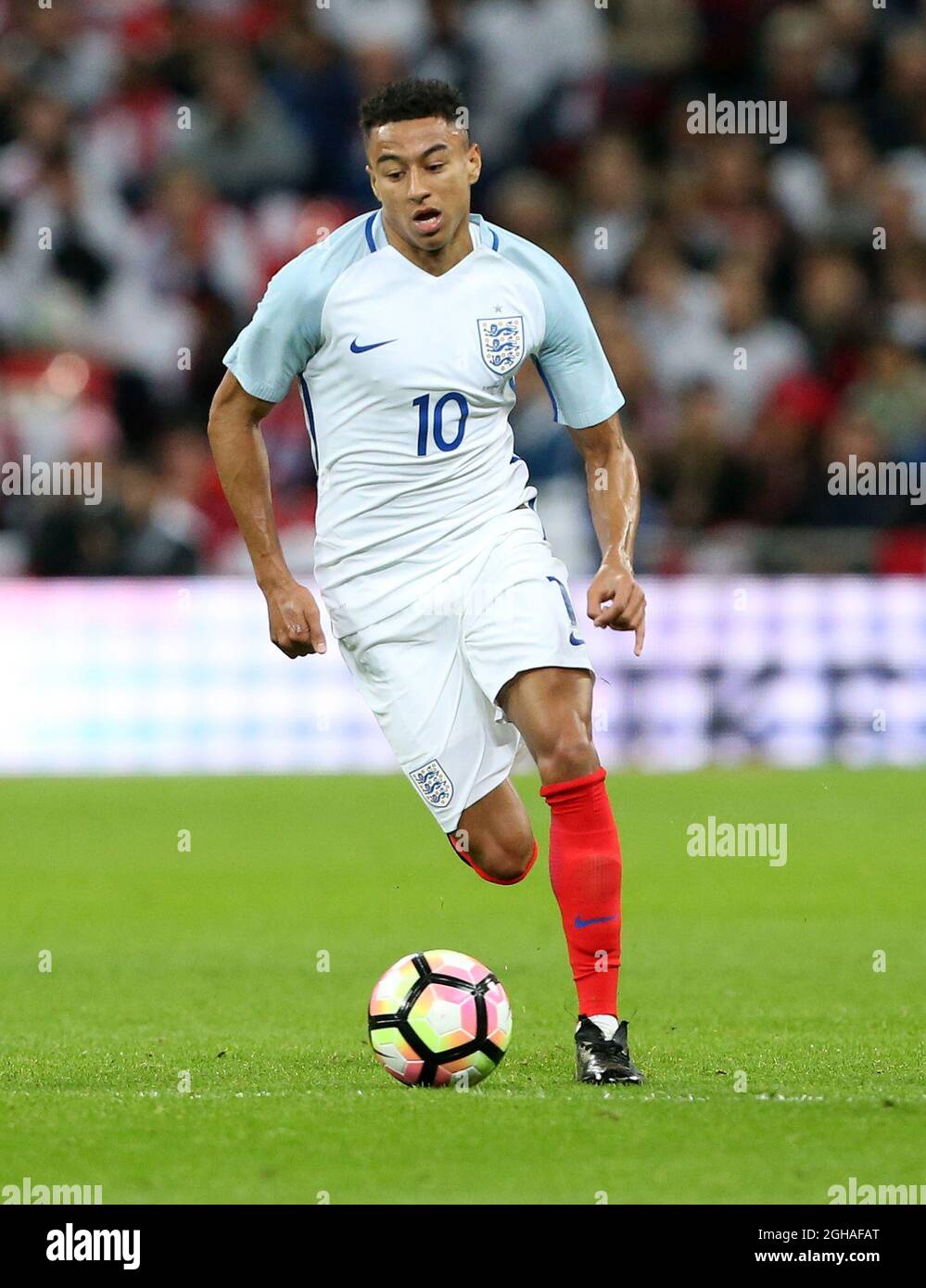 England's Jesse Lingard in action during the friendly match at Wembley ...