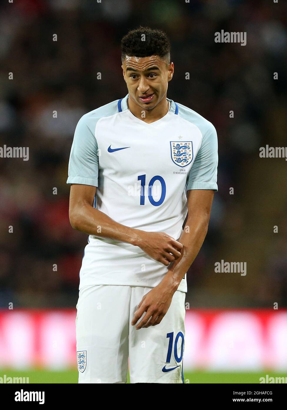 England's Jesse Lingard in action during the friendly match at Wembley ...