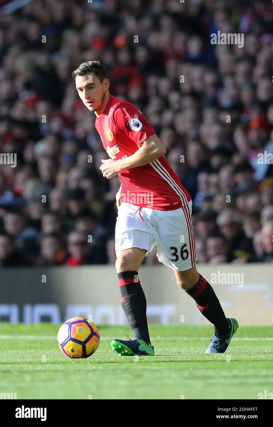 Manchester United's Matteo Darmian in action during the Premier League ...