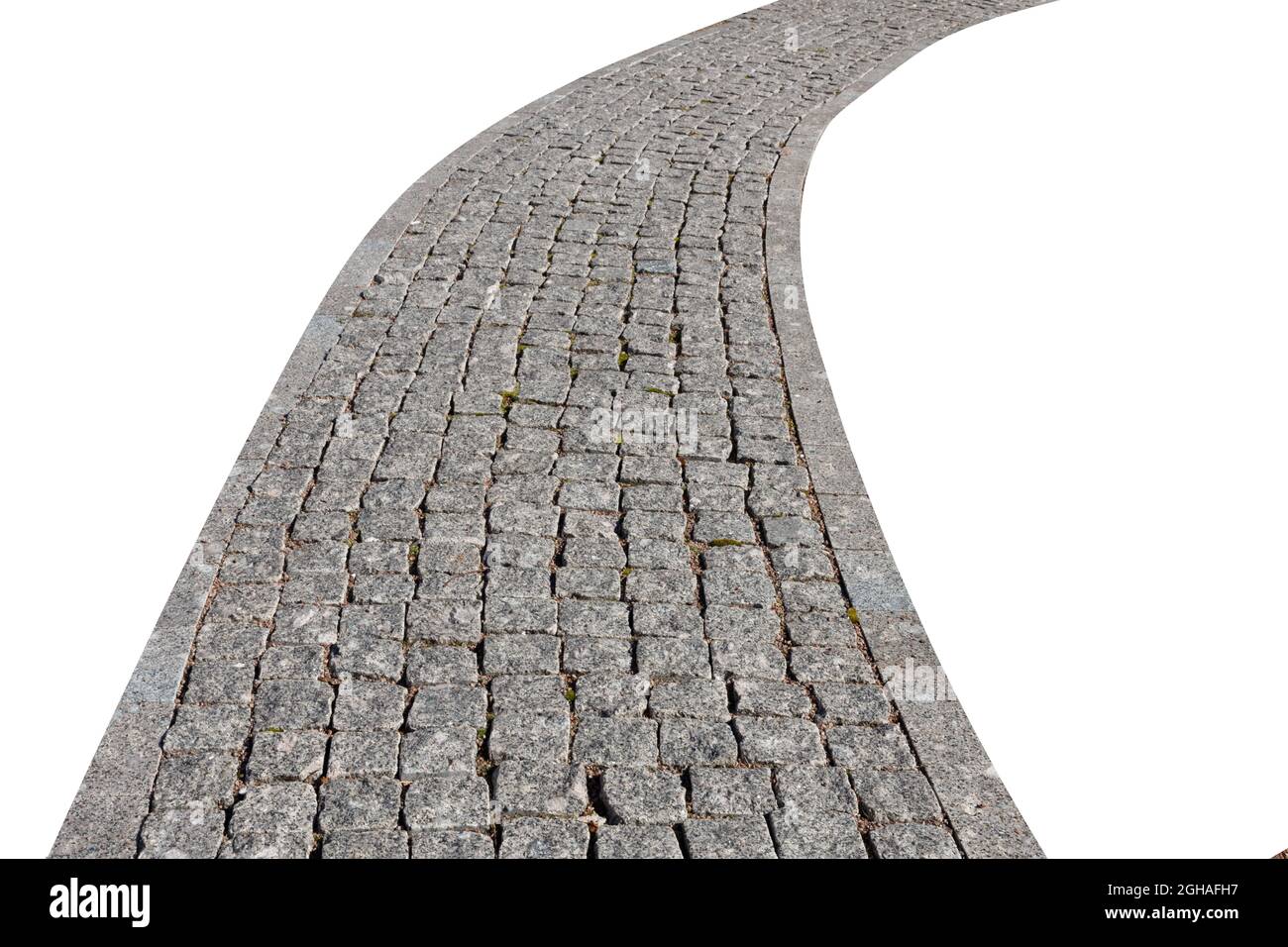 stone pavement road isolated on white background. High quality photo ...