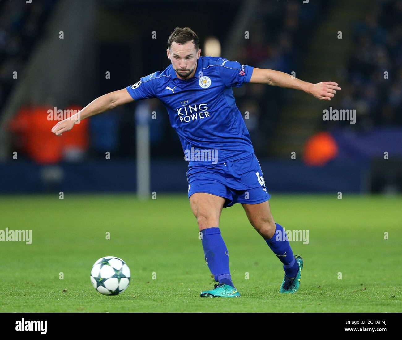 Leicester's Danny Drinkwater in action during the Champions League ...