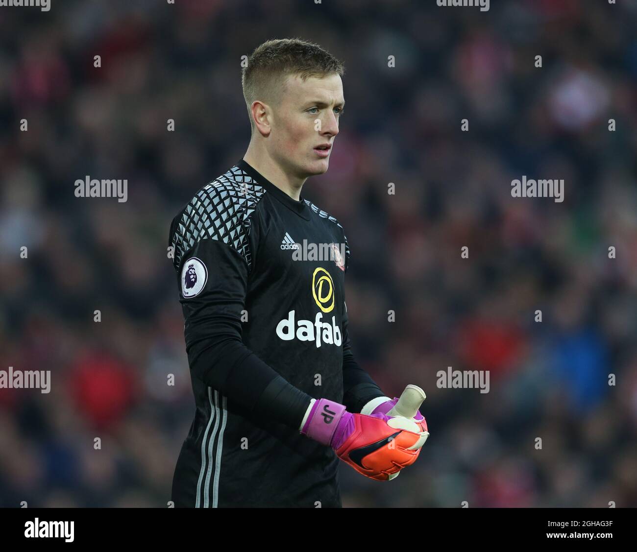 Jordan Pickford of Sunderland during the Premier League match at the ...